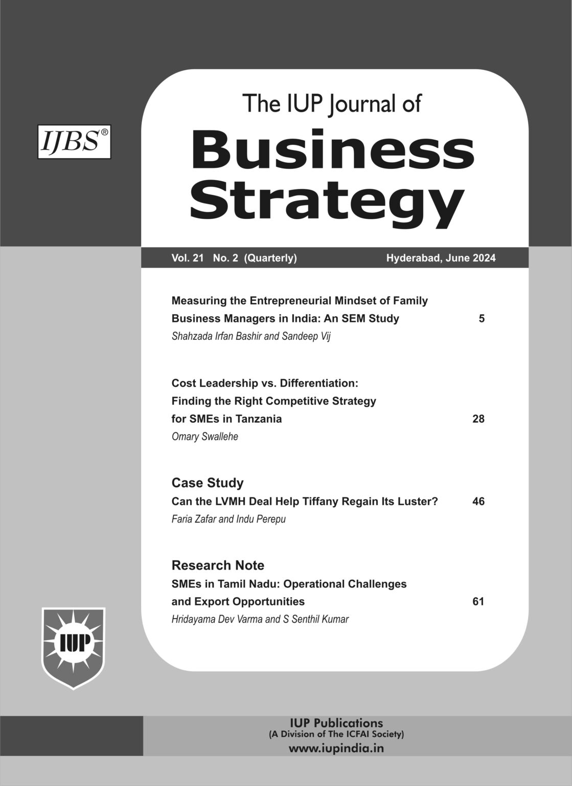 Business Strategy - Journal Subscription Services